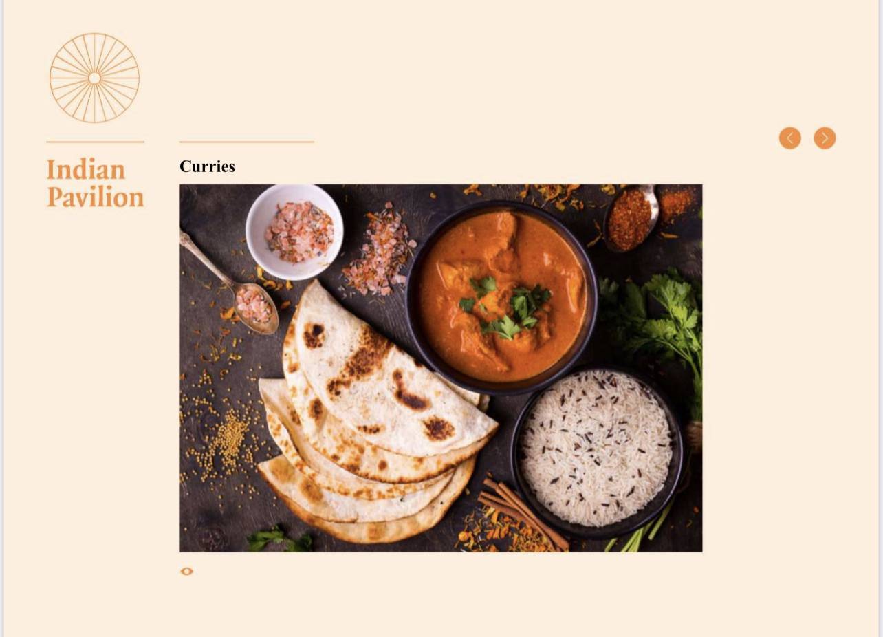 Carta del restaurante Indian Pavilion, Dubai, Umm Al Sheif Rd
