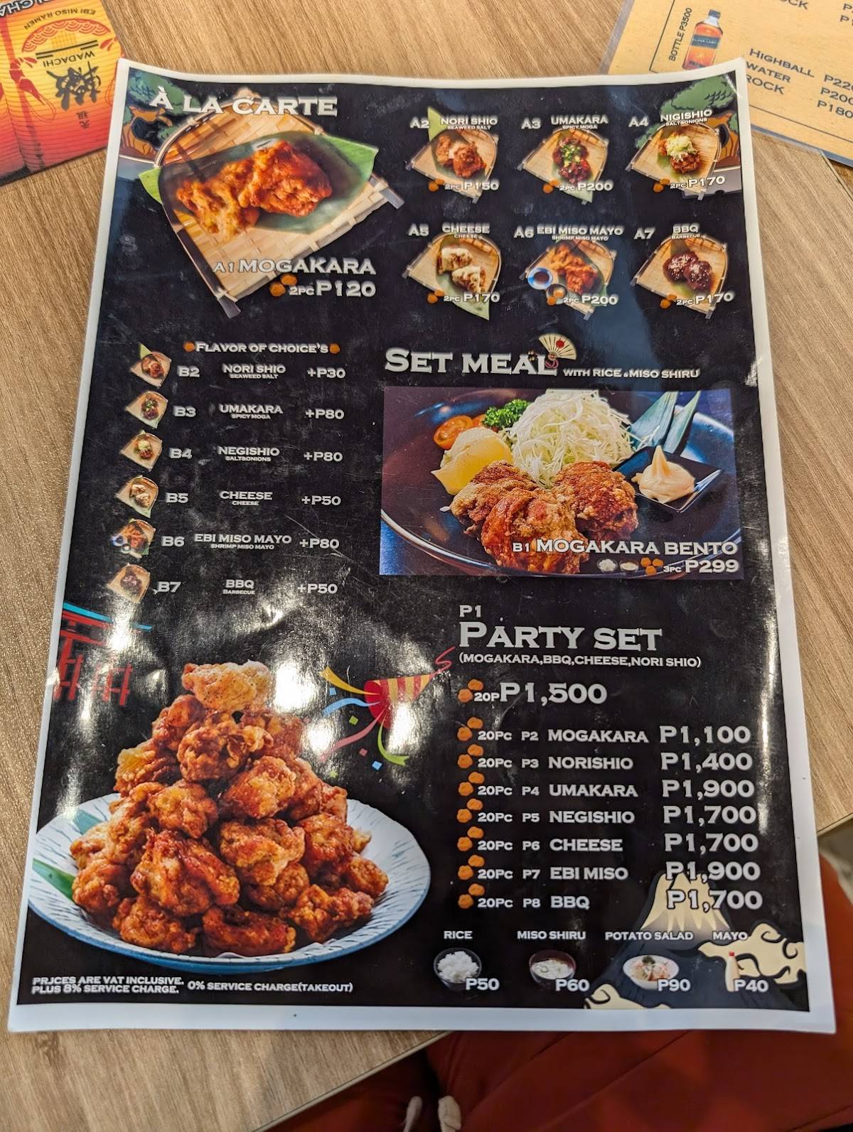 Menu at KARAAGE MOGAMI - MAKATI restaurant, Makati