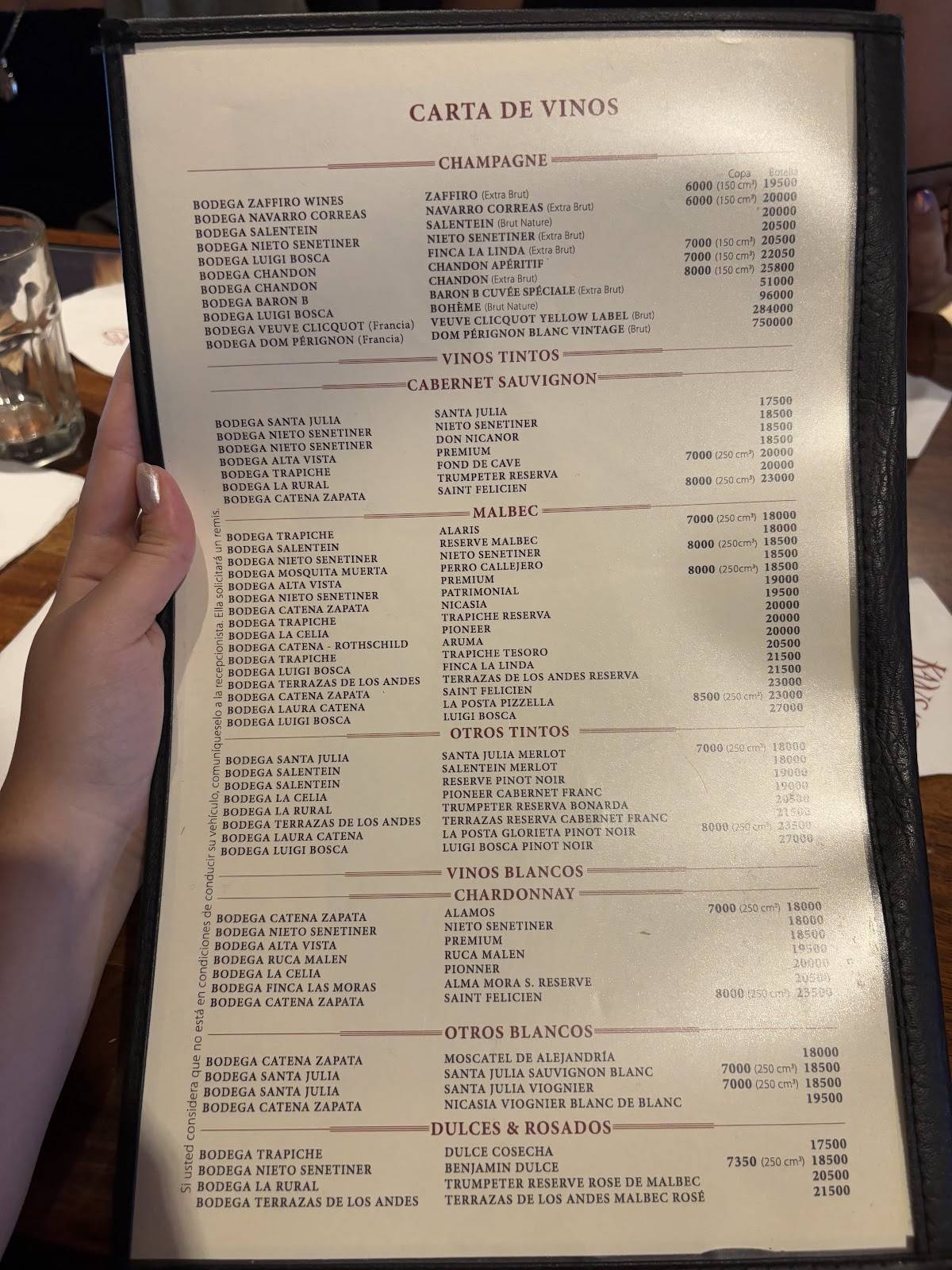 Menu at Kansas Grill & Bar, Buenos Aires, Av. del Libertador 4625