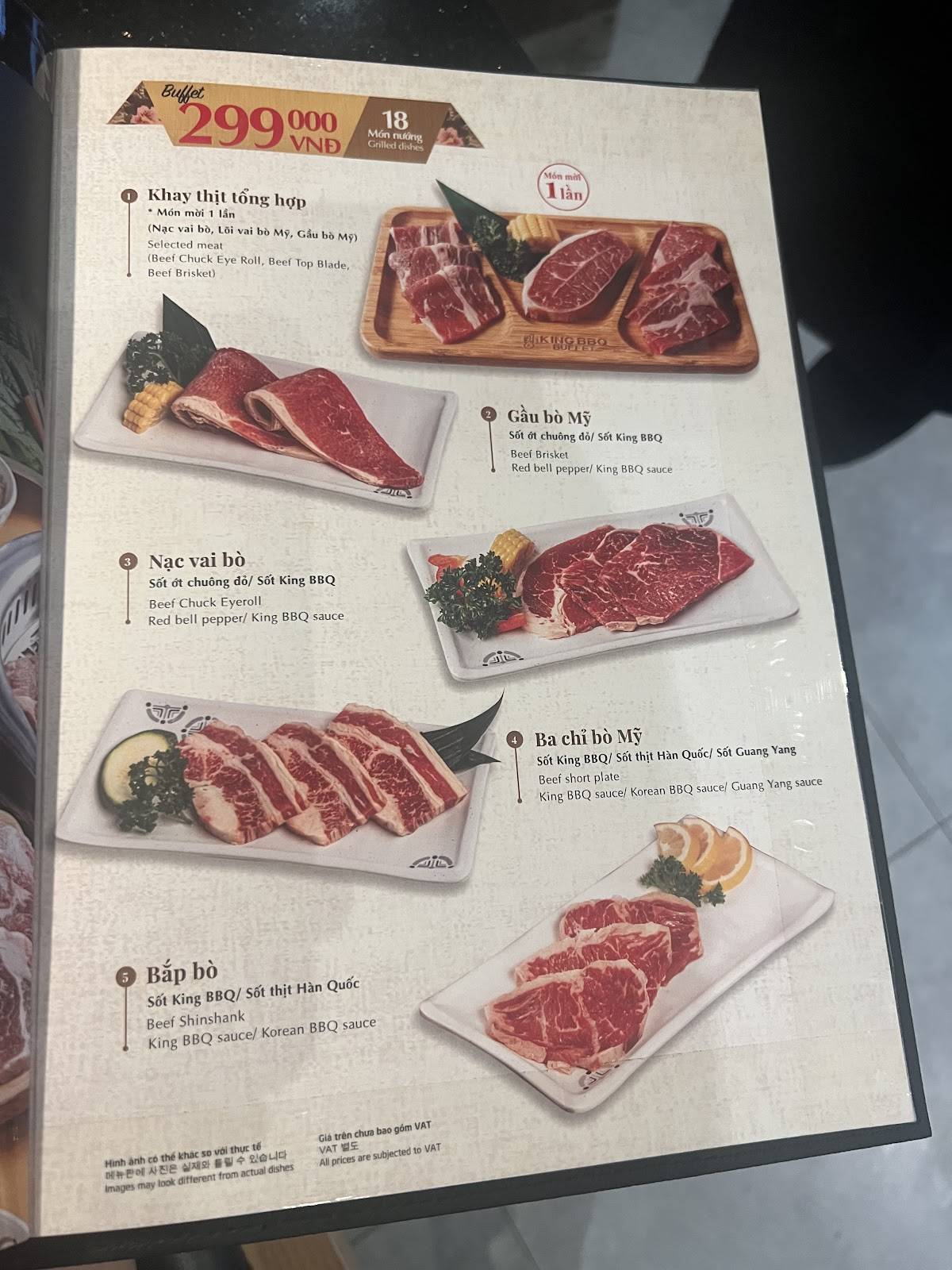 Menu at King BBQ Aeon Mall Long Bien, Hanoi, T305 TTTM Aeon Mall