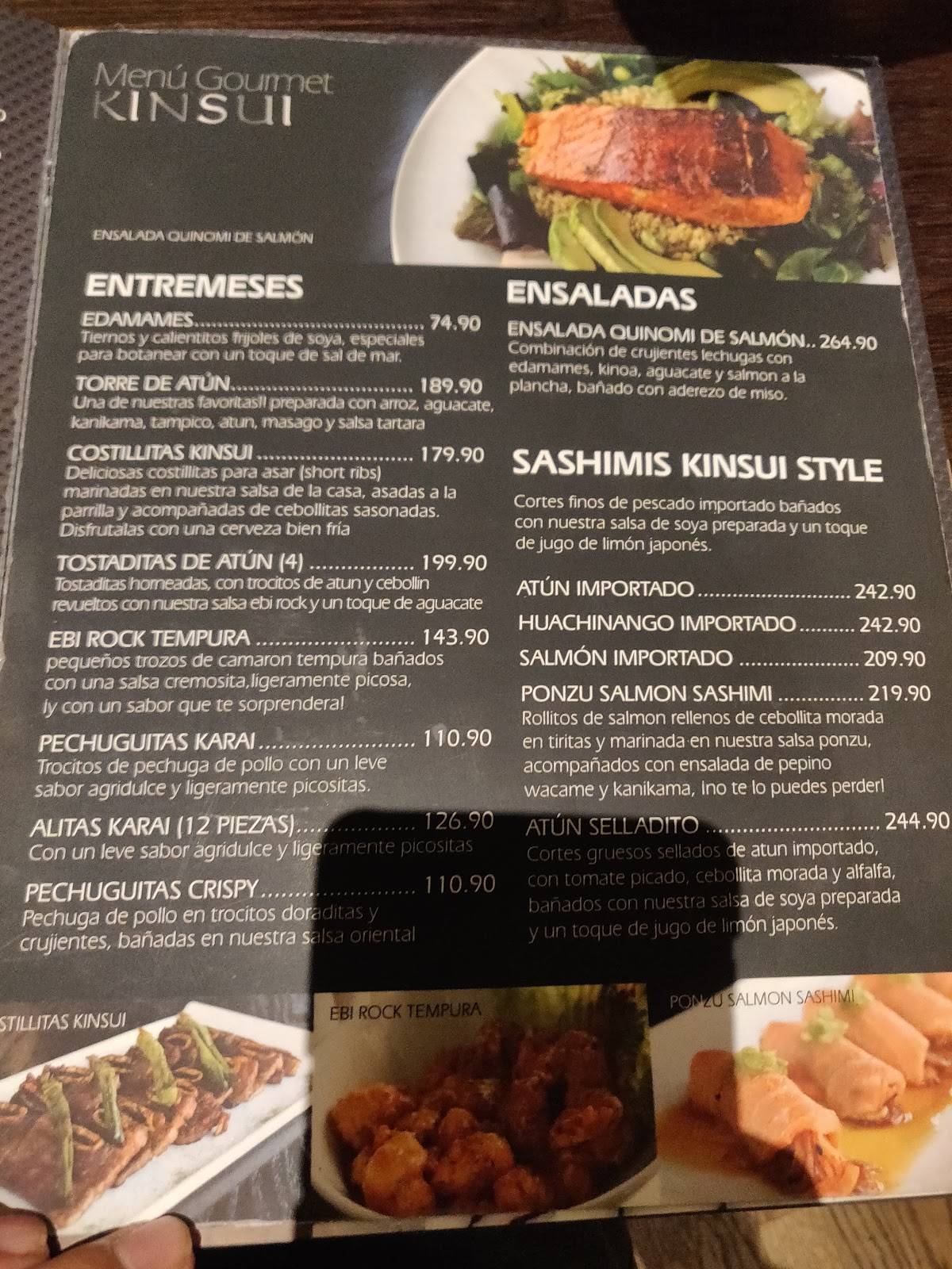 Carta del restaurante Kinsui, Ciudad Juarez, Av. Paseo Triunfo del la ...