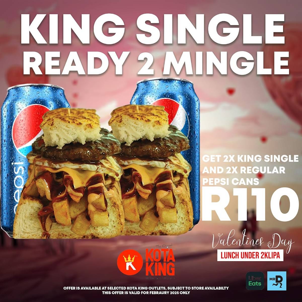 Menu at Kota king Roadhouse restaurant, Soweto, Protea Blvd