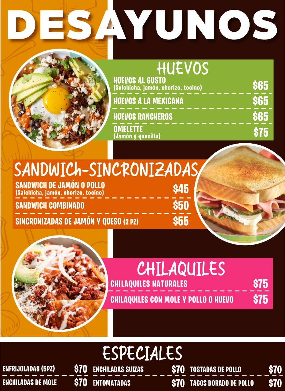 Menu at La Tia Yaya... Comida Casera!!! restaurant, Tapachula