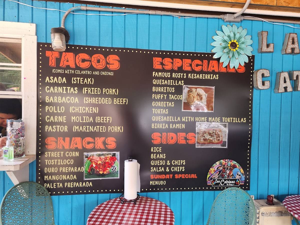 Menu at Las Catrina's De Rosy #2 restaurant, Silverhill