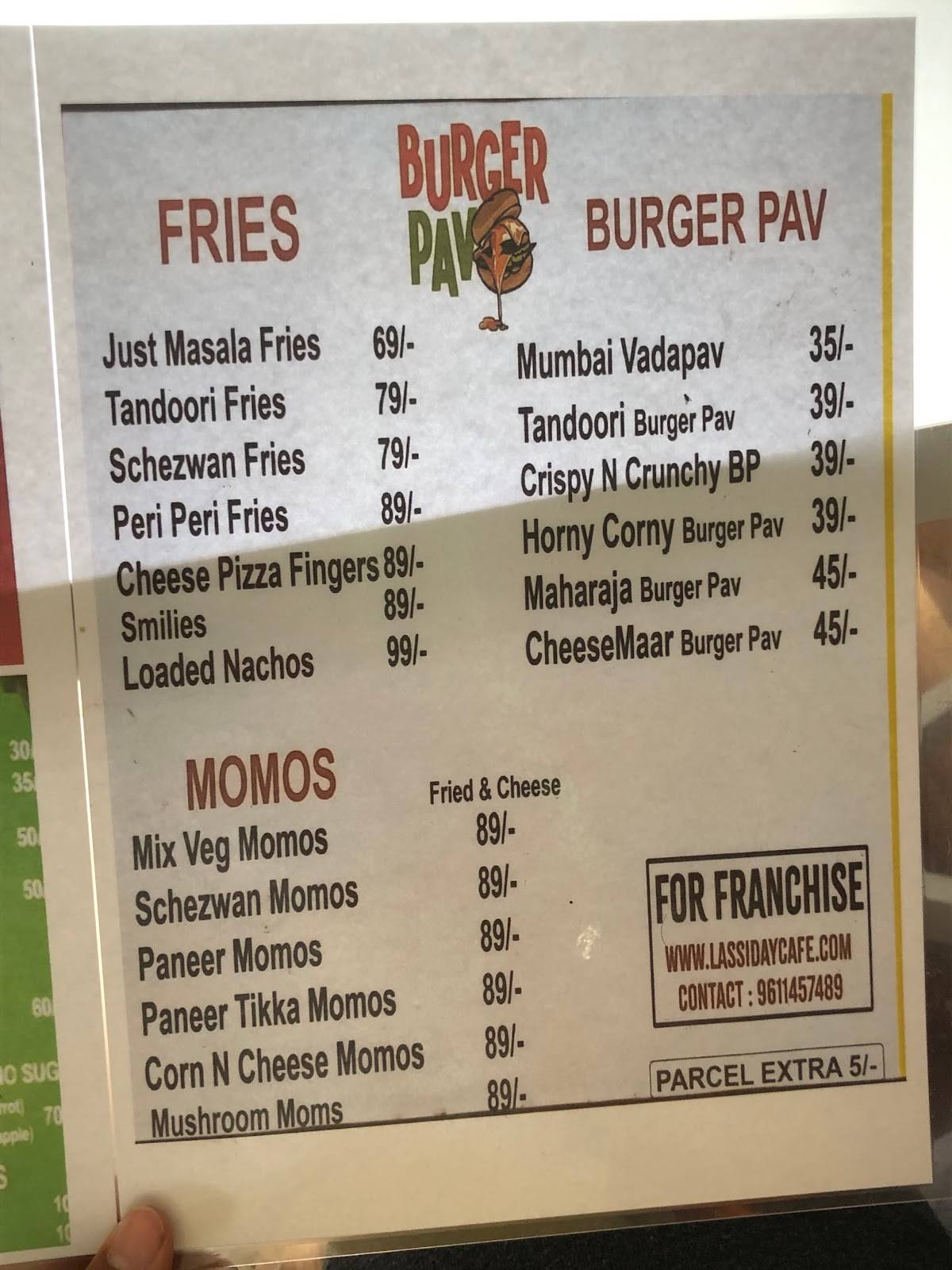 Menu at Lassi Day Cafe, Bengaluru, No 56