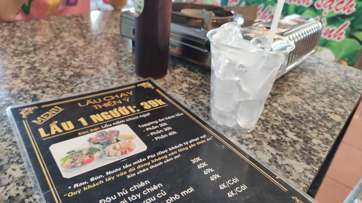 Menu at Lẩu Chay Thiện Ý restaurant, Ho Chi Minh City