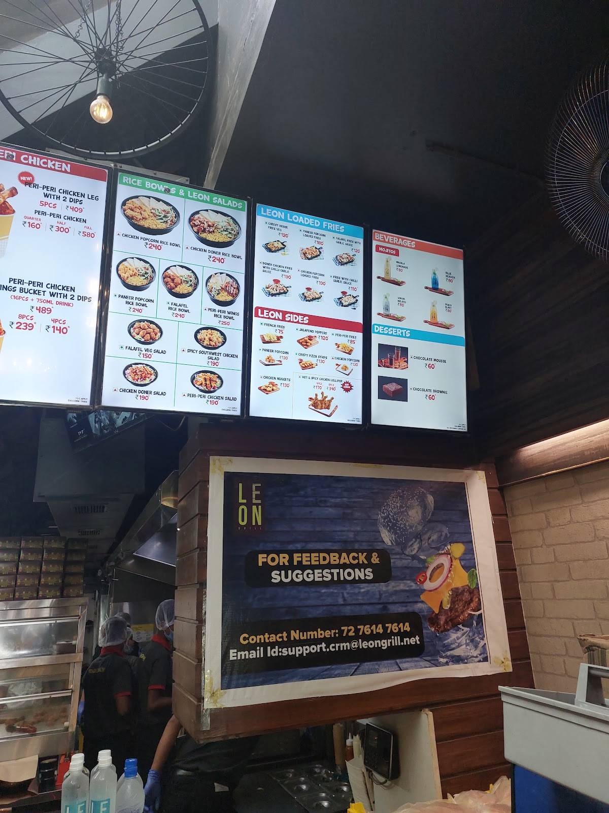 Menu at Leon's Burgers & Wings Koramangala, Bengaluru, 122B