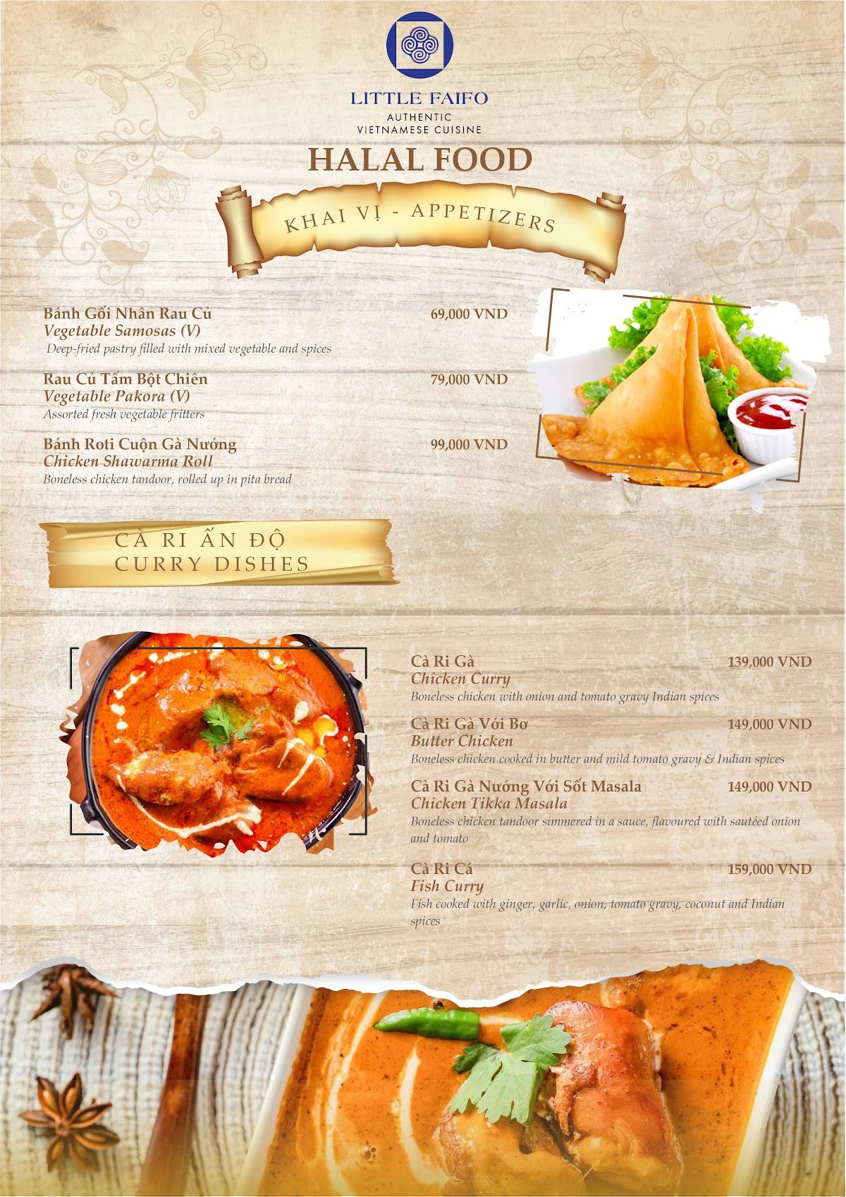 Carta de Little Faifo Restaurant, tp. Hội An