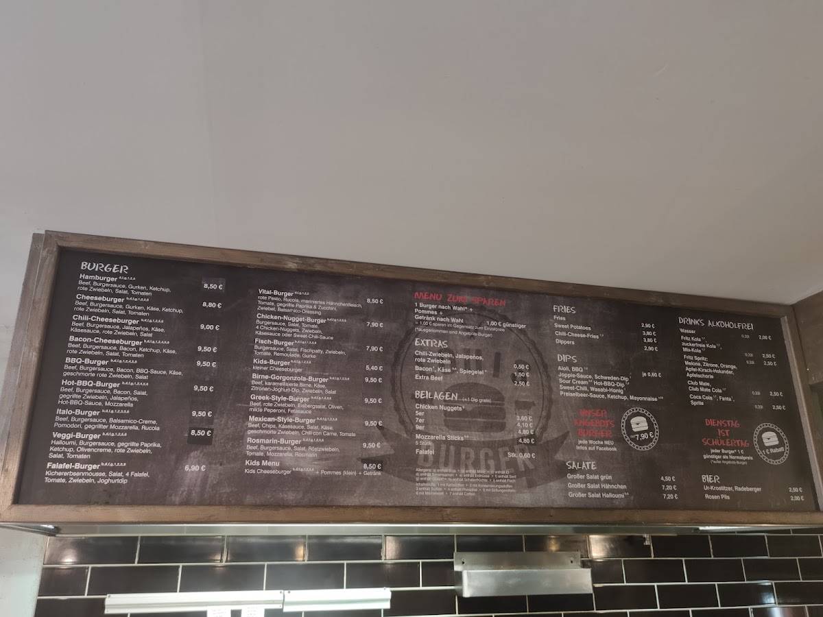 Speisekarte von Louis Burger restaurant, Pößneck