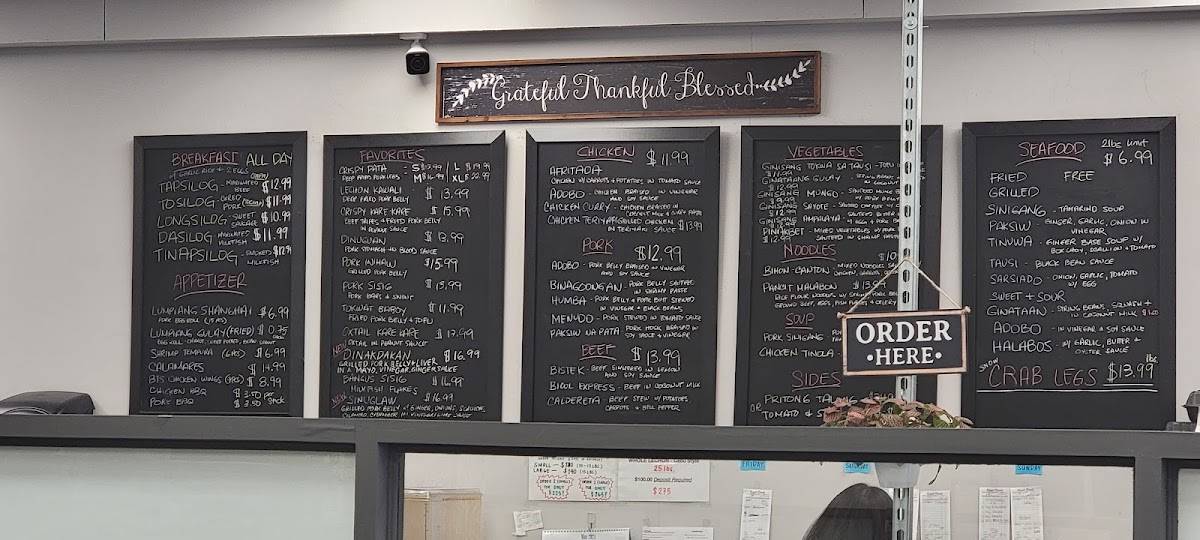 Menu at Luzviminda Grocery and Restaurant, Woodbridge Township