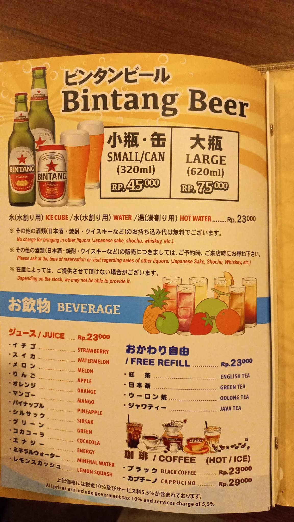 Menu at MADOKA JAPANESE RESTAURANT, Bekasi Regency