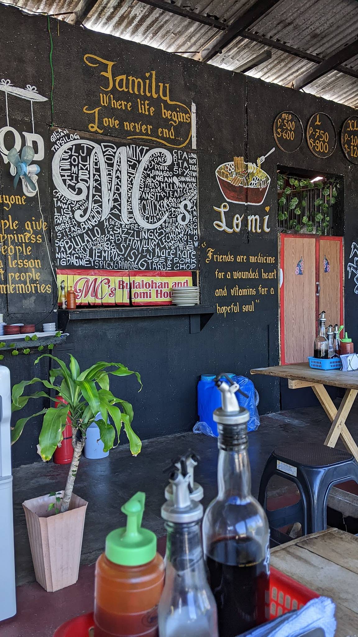 Menu at MC's Bulalohan and Lomi House restaurant, Silang