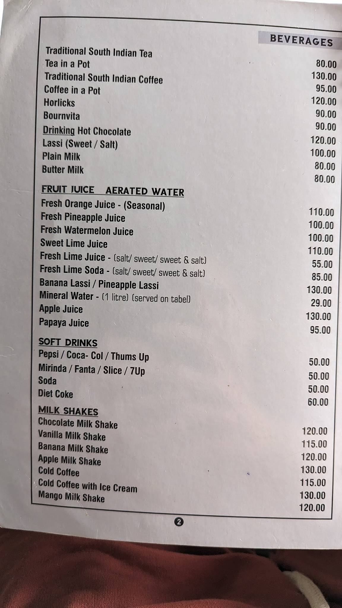 Menu at Malgudi Coffee Shop & Bakery, Mysuru, 81