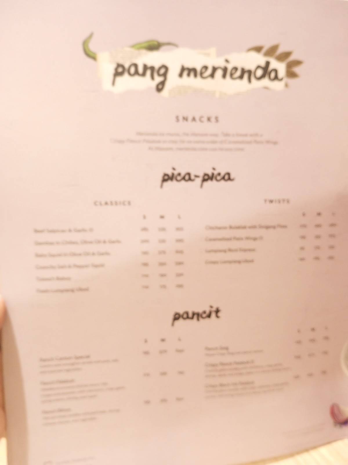 Menu at Manam - Festival Mall restaurant, Muntinlupa
