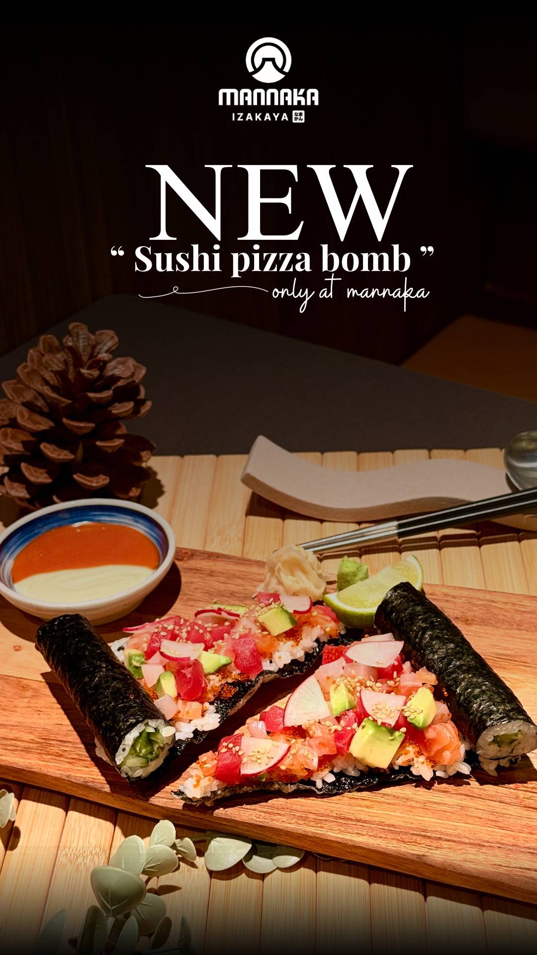 Menu at Mannaka Izakaya restaurant, Melbourne