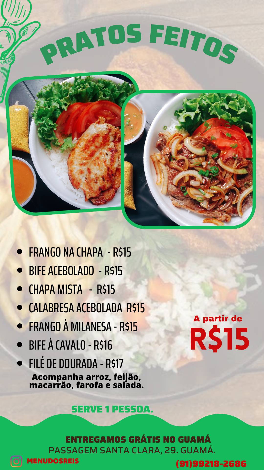 Menu em Menu dos Reis restaurante, Belém