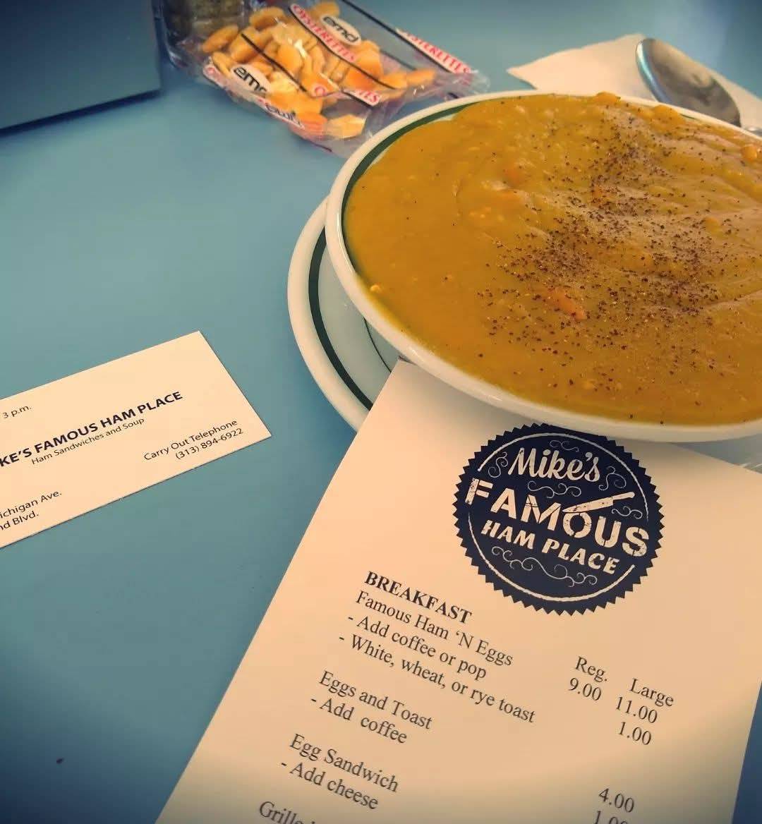 Menu at Mike's Famous Ham Place restaurant, Detroit