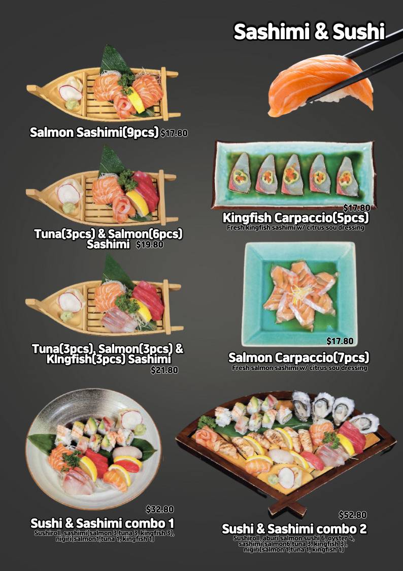 Menu at Moim Japanese Kitchen restaurant, Kirrawee