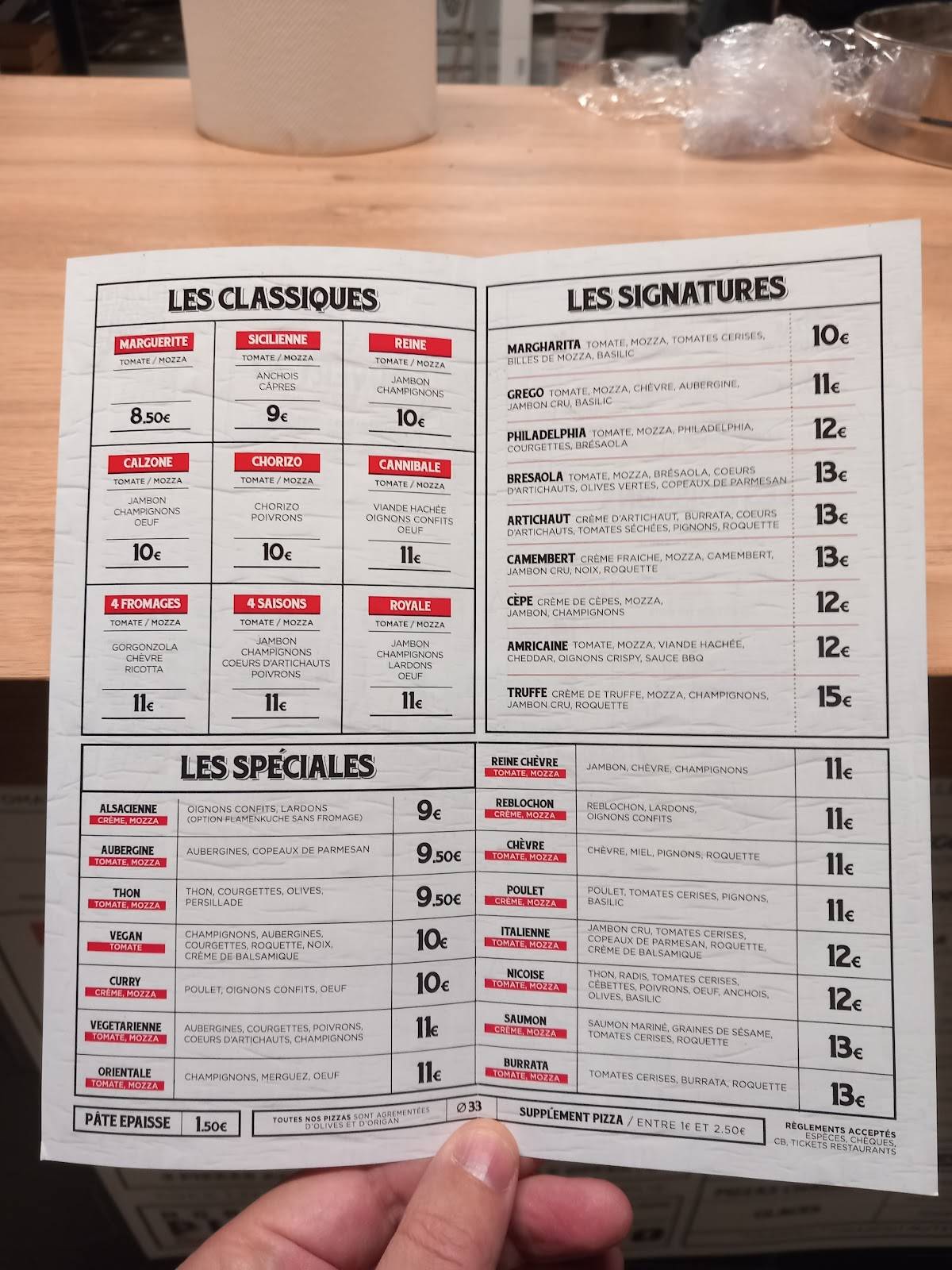 Menu au Monsieur Pierre Napoléon 3 restaurant, Nice