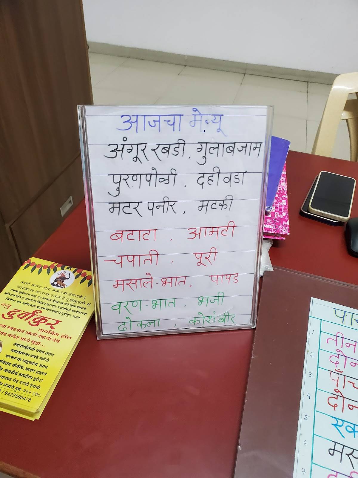 Menu at New Durvankur Dining Hall, Pune
