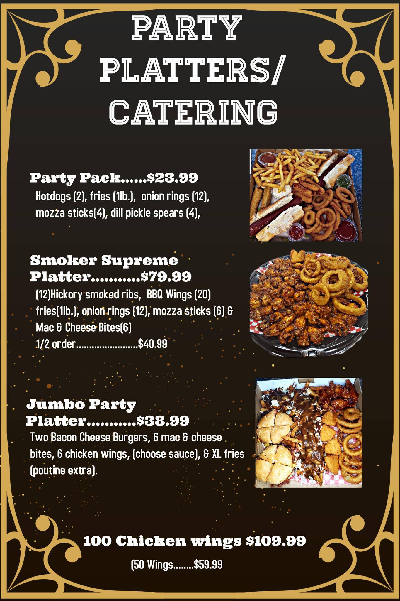 Menu au Newfoundland Comfort Food restaurant, Corner Brook, 27 Broadway
