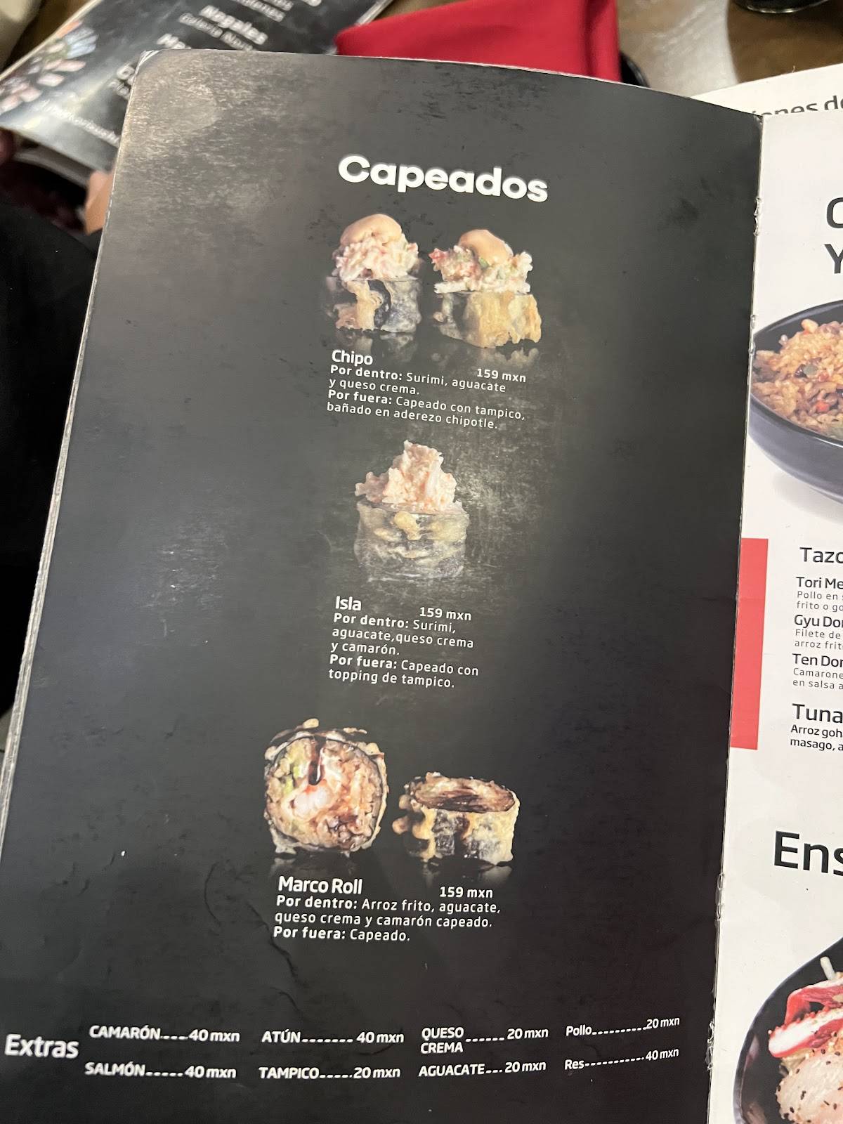 Menu at Nikkori Sushi Plaza Andenes restaurant, Hermosillo