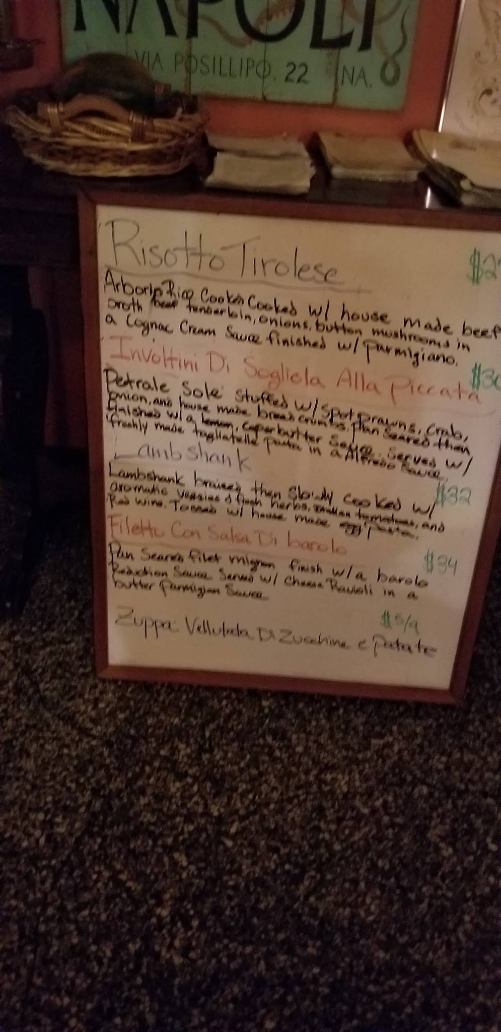 Menu at Nonna Luisa Ristorante restaurant, Anacortes