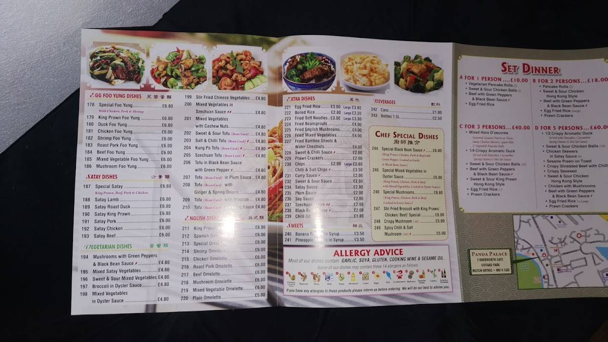 Menu at Old China Takeaway restaurant, Milton Keynes