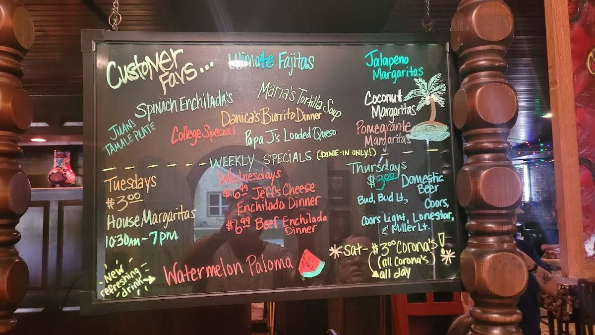 Menu at Old Mexican Inn Restaurant & Cantina, Corsicana