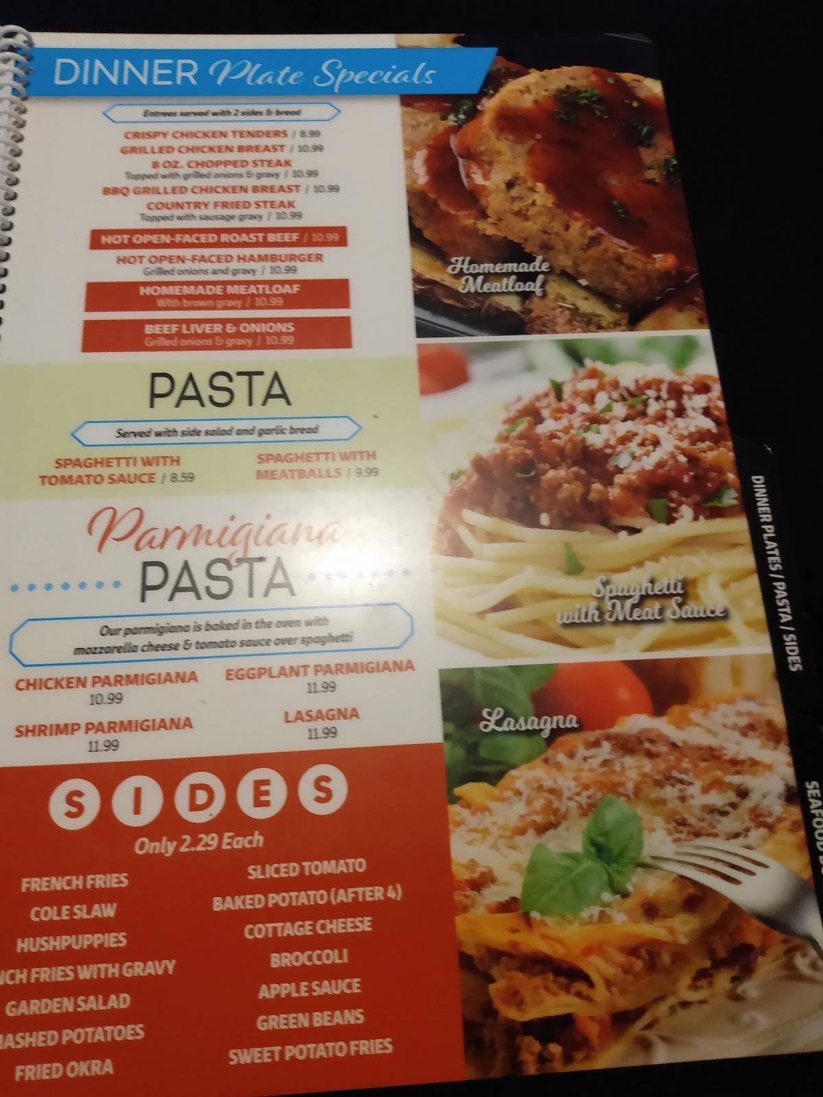 Menu at Old Time Diner restaurant, Leesburg