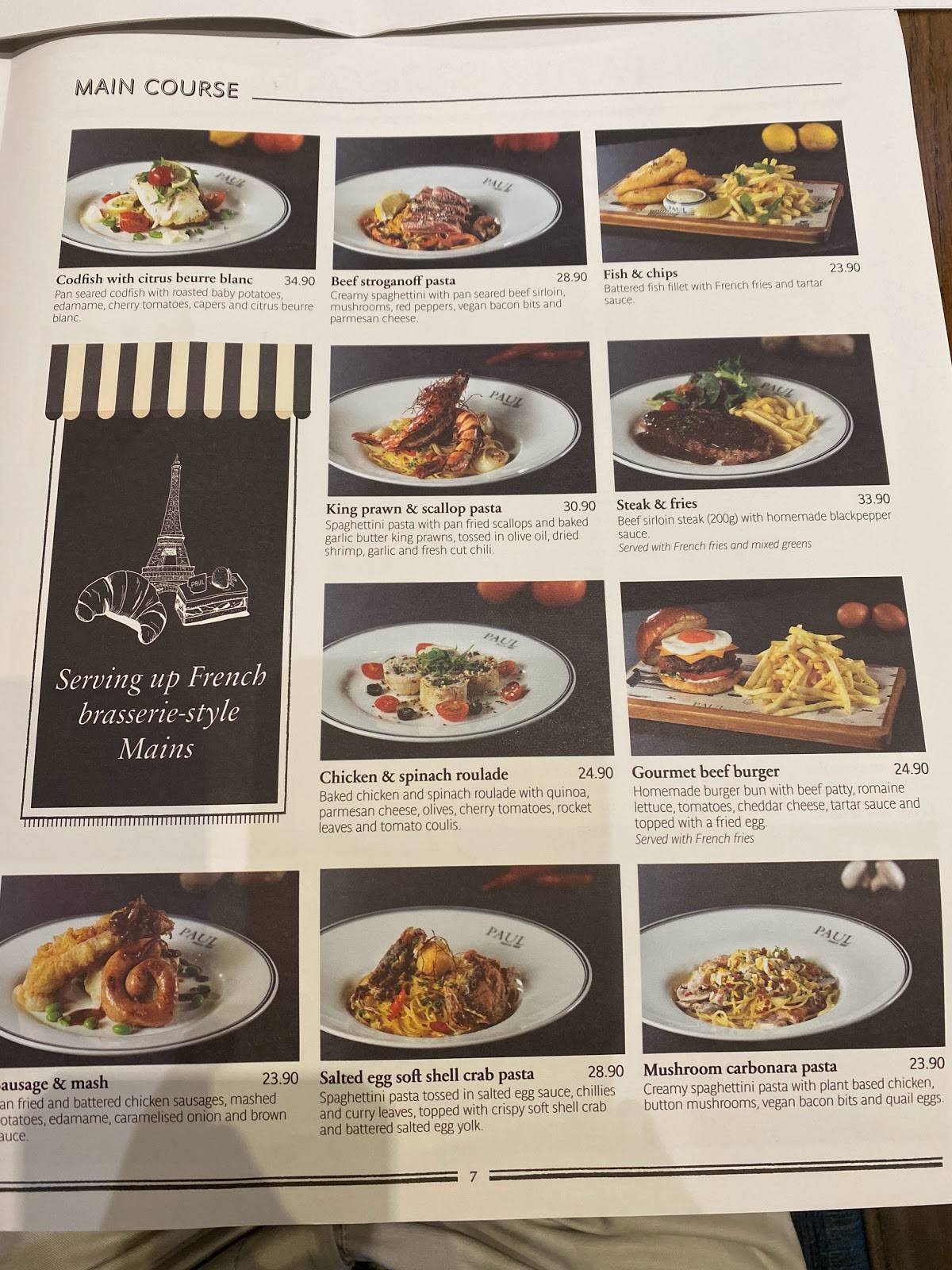Menu at PAUL Marina Bay Link Mall restaurant, Singapore, 8A Marina ...