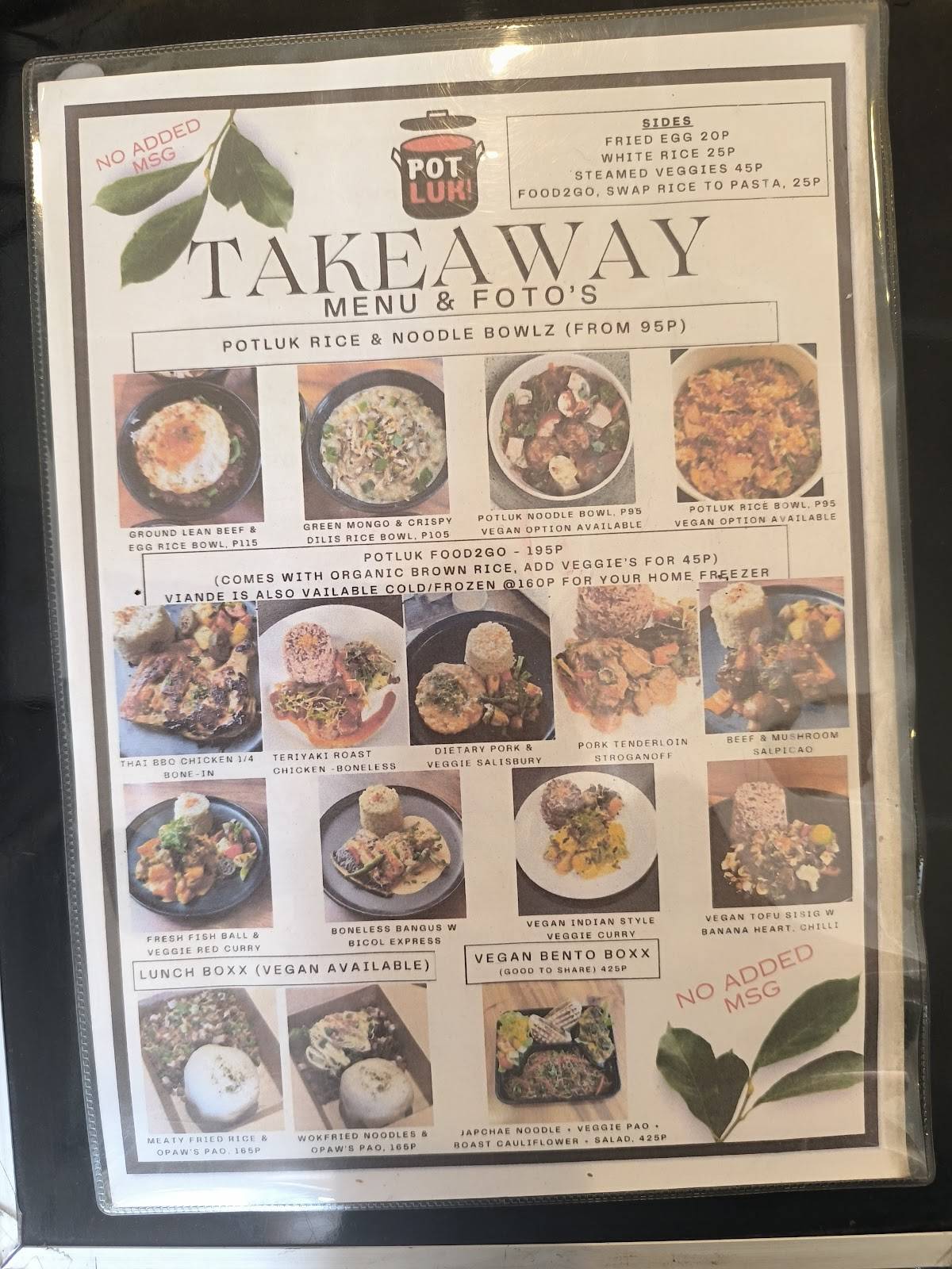 Menu at POTLUK Pantry & Tasting Room restaurant, Cebu City