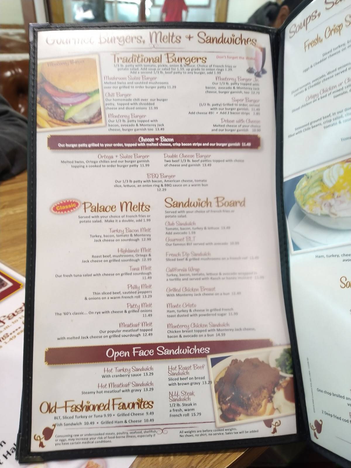 Menu at Pancake Palace restaurant, North Highlands, Watt Ave