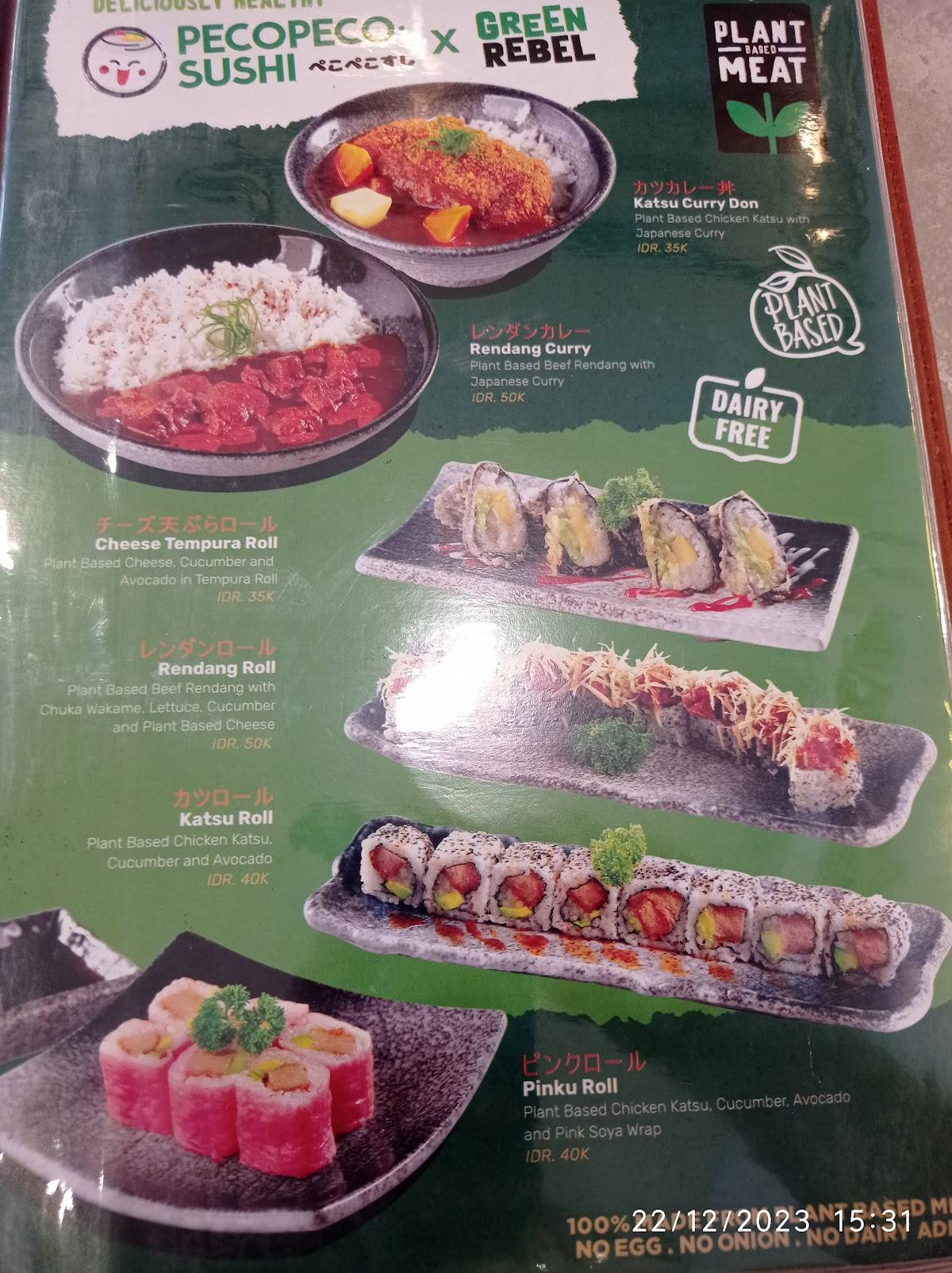 Carta del restaurante Peco Peco Sushi Loop Graha Famili, Surabaya