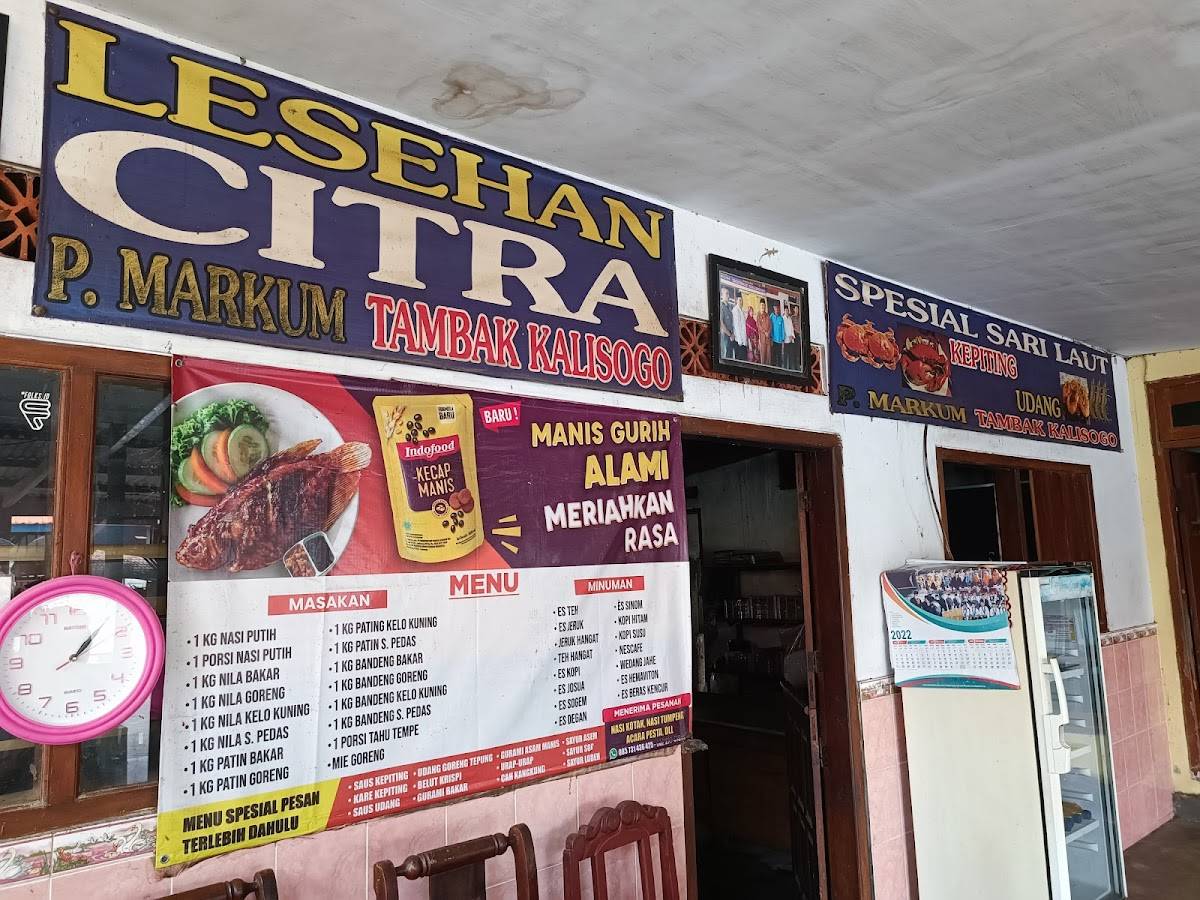 Menu at Pemancingan Citra restaurant, Indonesia