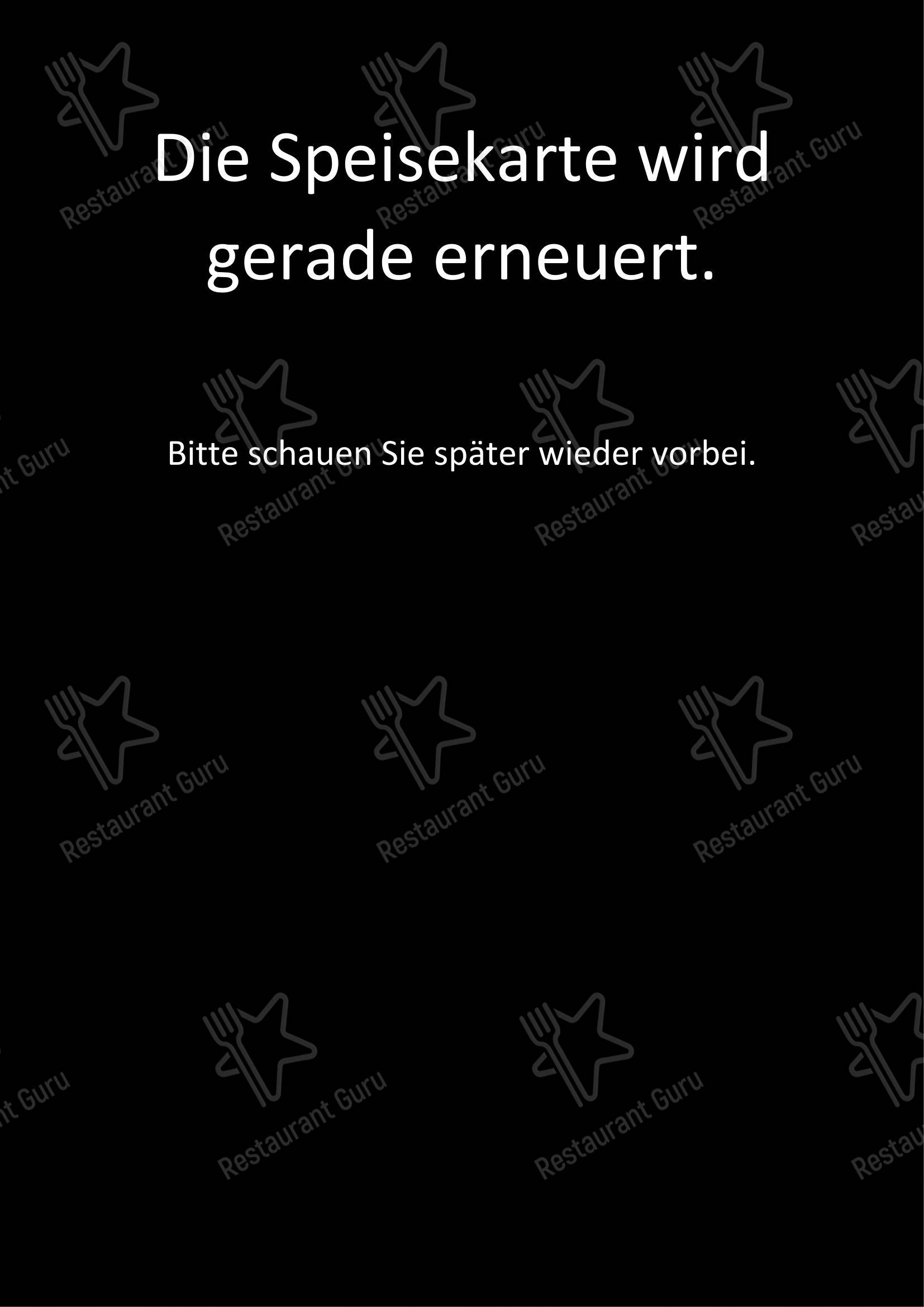 Speisekarte von Restaurant Perla Nera, Bern
