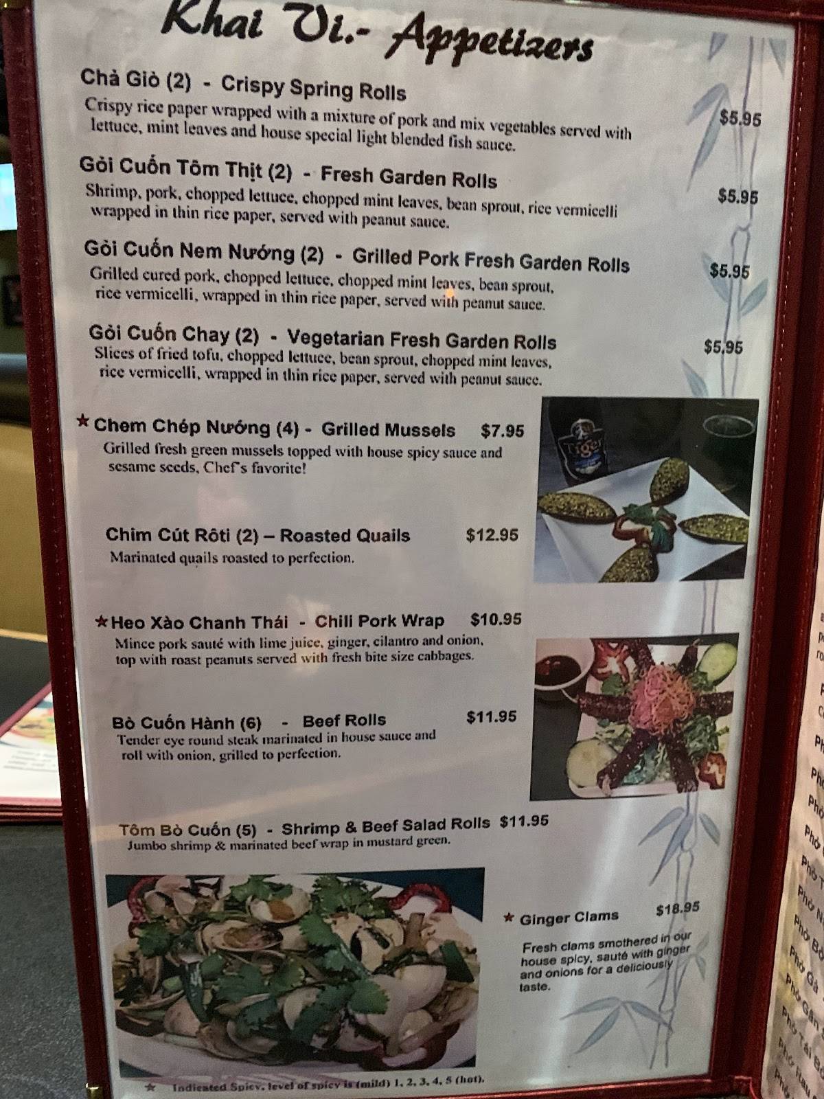 Menu at Pho Dalat Authentic Vietnamese Restaurant, Tempe