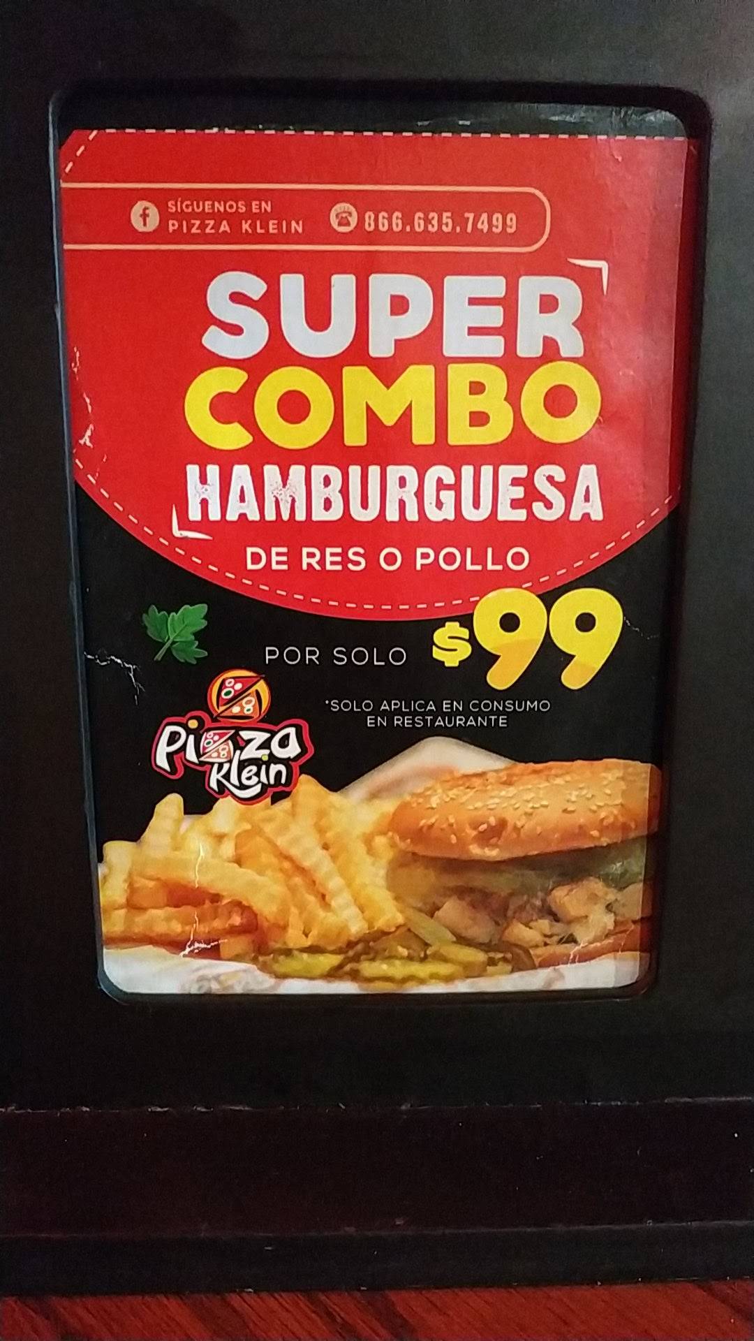 Carta del restaurante Pizza Klein, Monclova, Blvrd Benito Juárez 1116