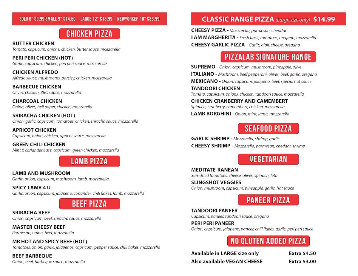 Carta de pizzería Pizza Boyz - Hillsborough, Auckland, Auckland