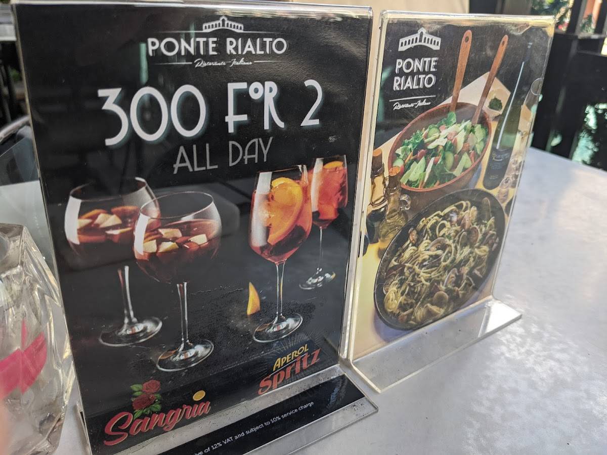 Menu at Ponte Rialto Venice Grand Canal Mall restaurant, Taguig, A122 ...