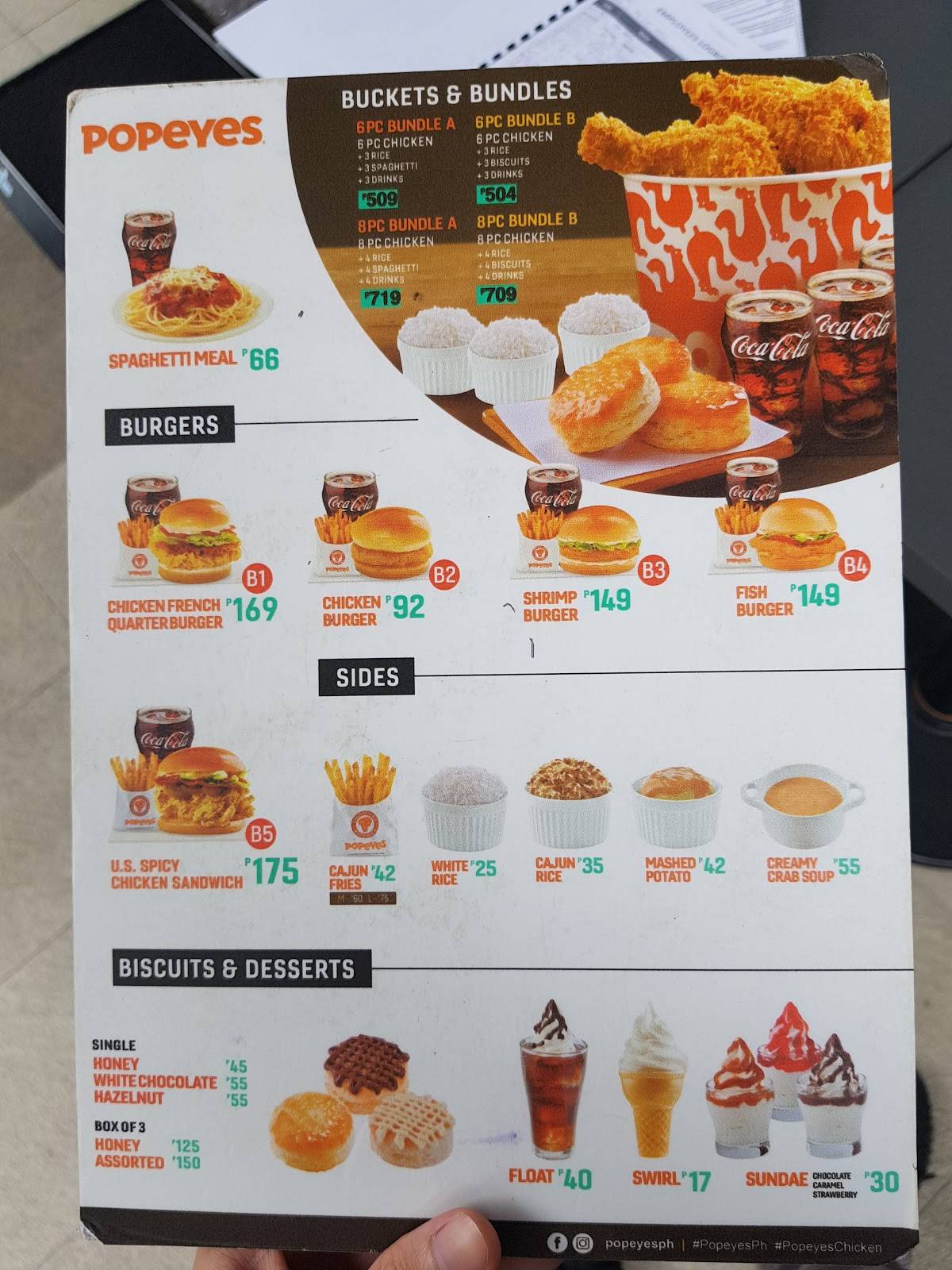 Menu at Popeyes - Eton Centris restaurant, Quezon City, Two Cyberpod ...