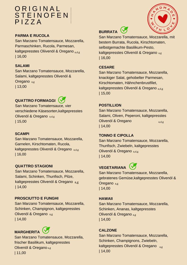 Speisekarte von Restaurant Postillion, Tostedt