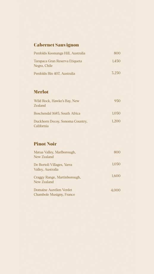 Menu at Publish Gunawarman, South Jakarta