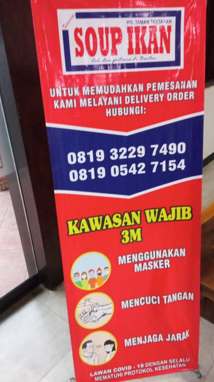 Menu at RM Soup Ikan Taktakan restaurant, Cikoneng