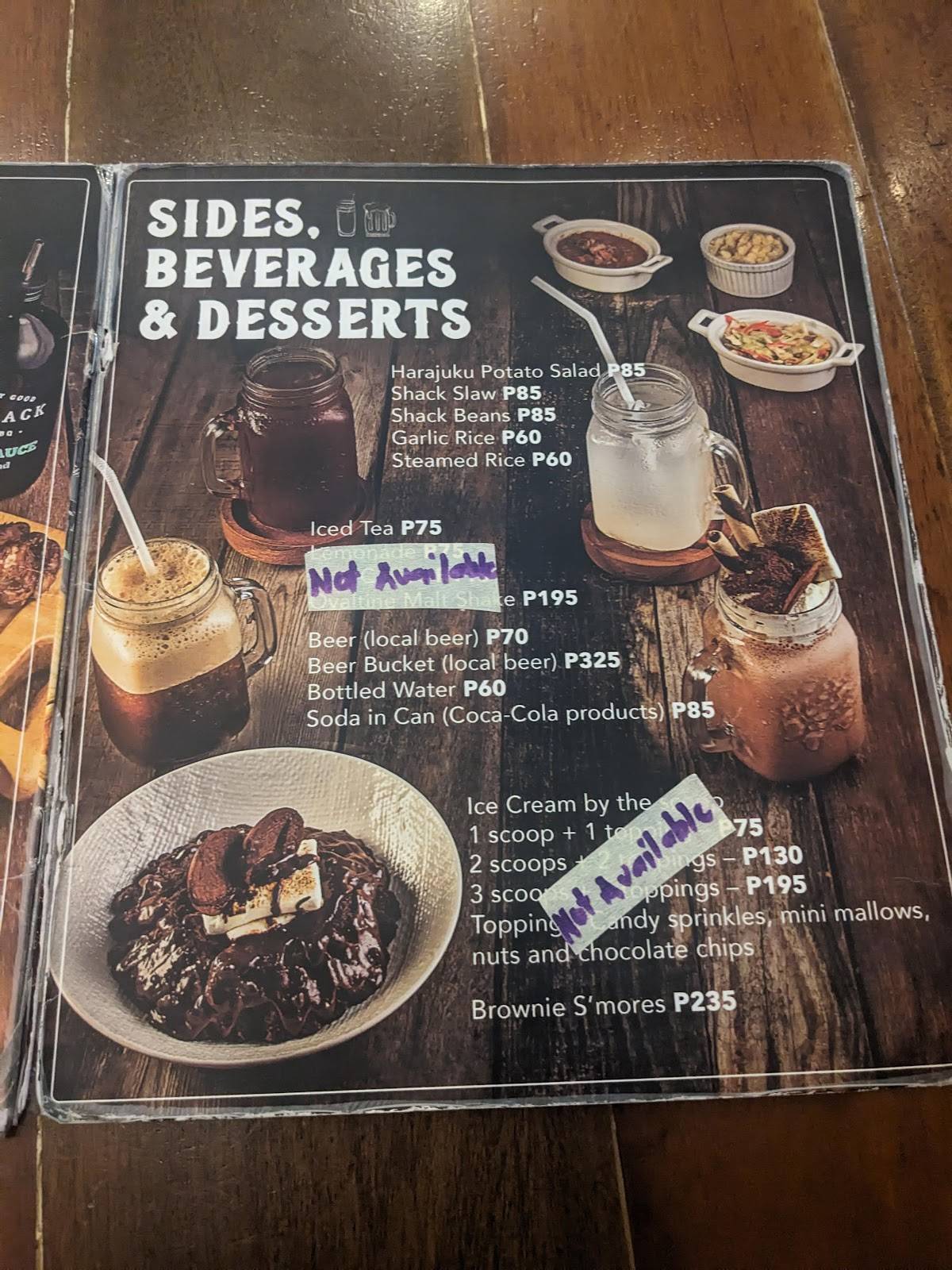 Menu at Rackshack (SM Aura, BGC Taguig) restaurant, Taguig, McKinley ...