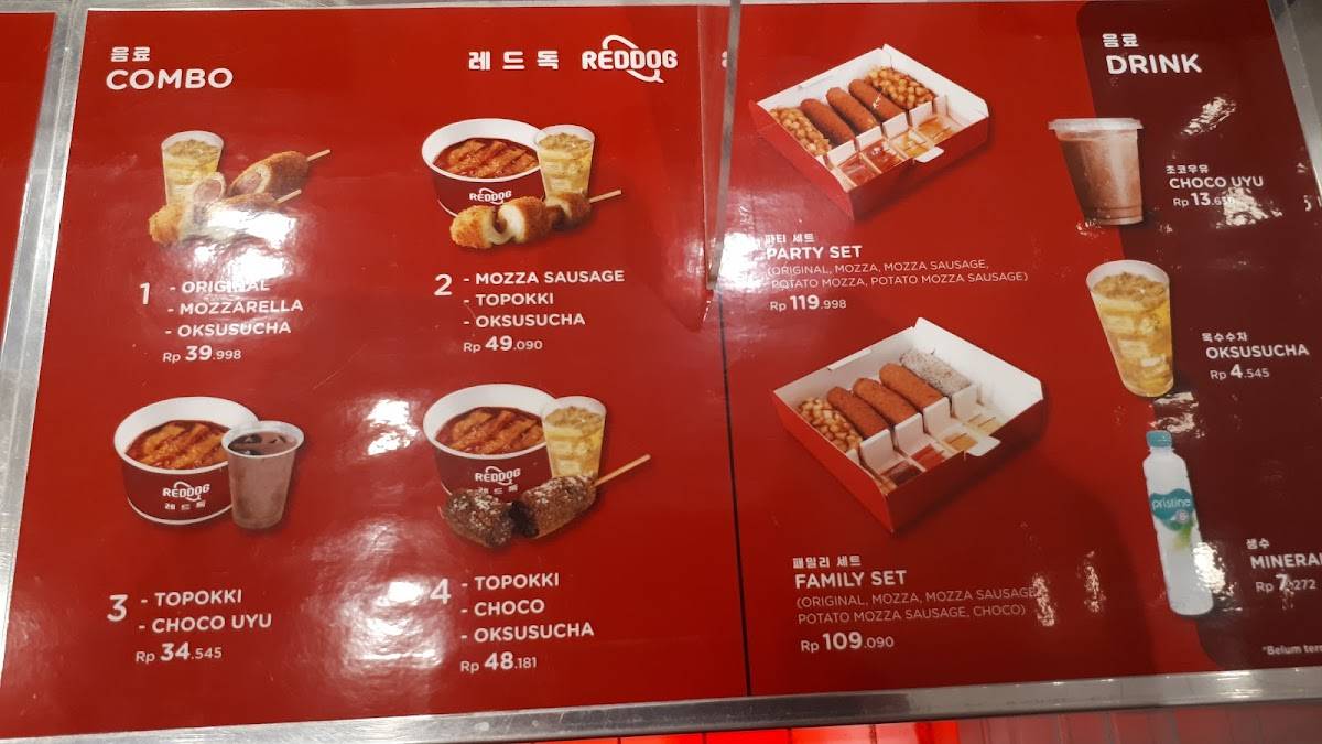 Carta del restaurante Reddog Mall Taman Anggrek, West Jakarta