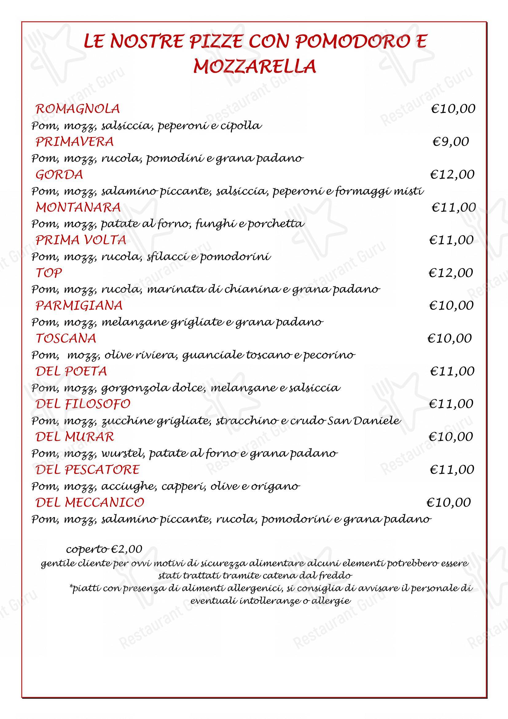 Menu da Pizzeria Ristorante Divino Party, Maserà di Padova, Via Ca' Mura'