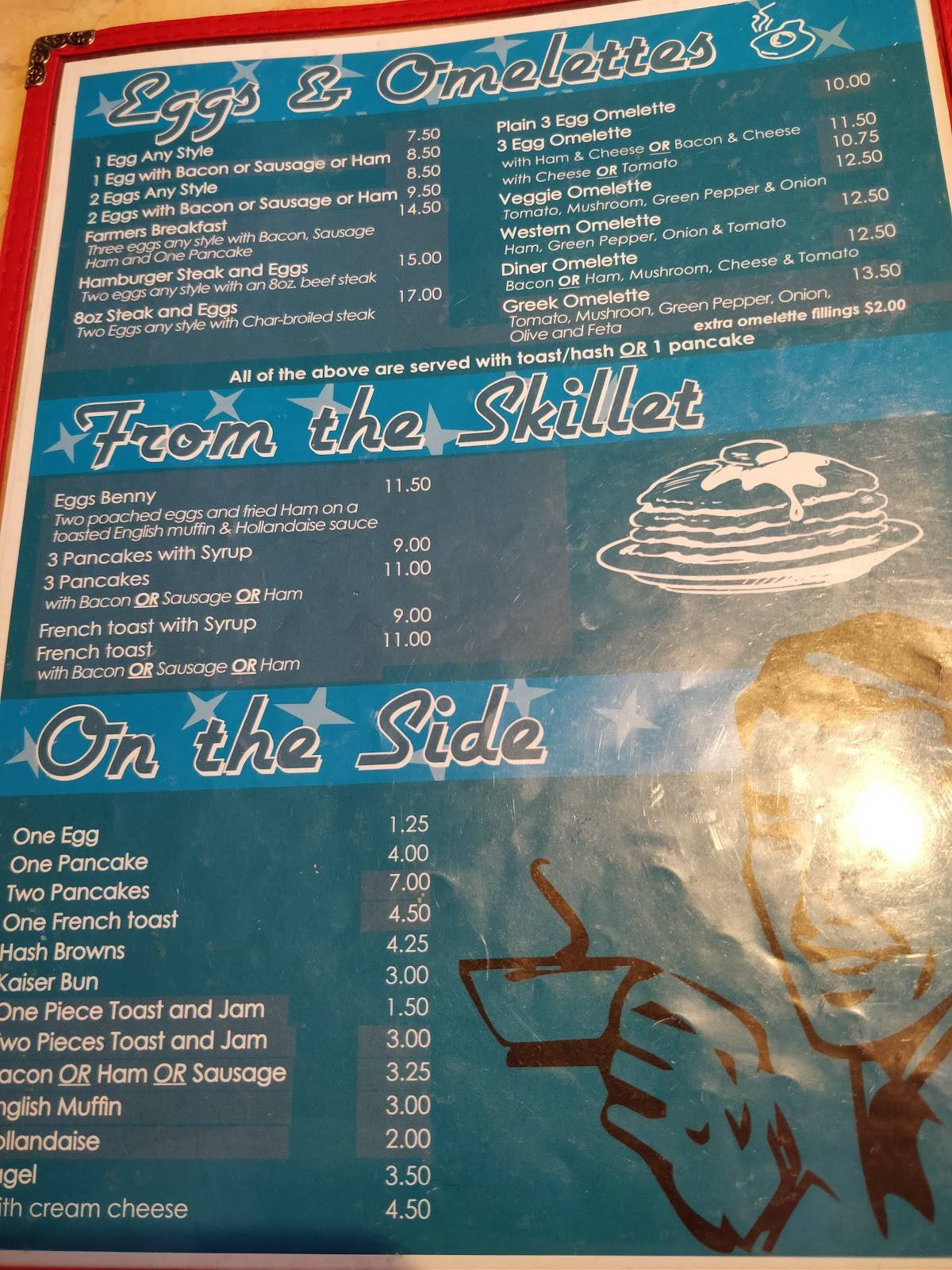 Menu at Route 99 Diner restaurant, Edmonton
