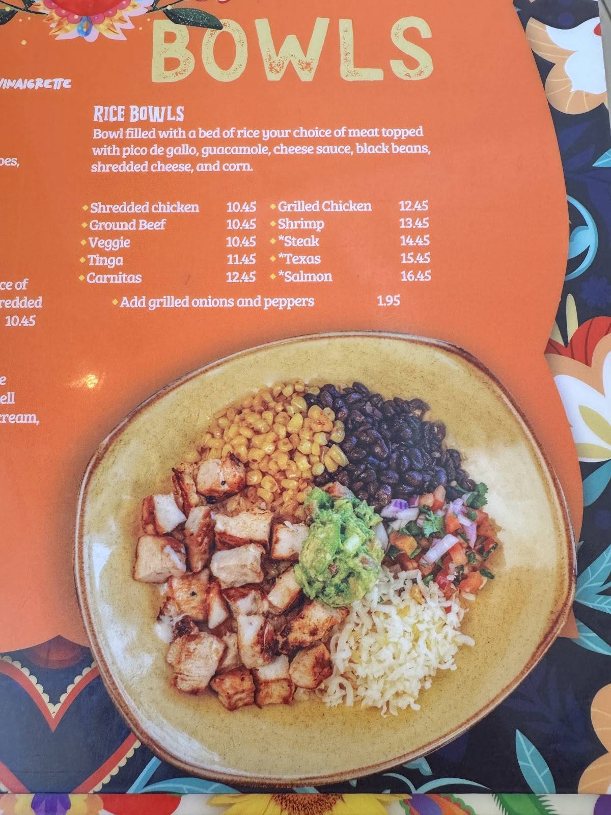 Menu at San Andres Mexican Restaurant, Monroe