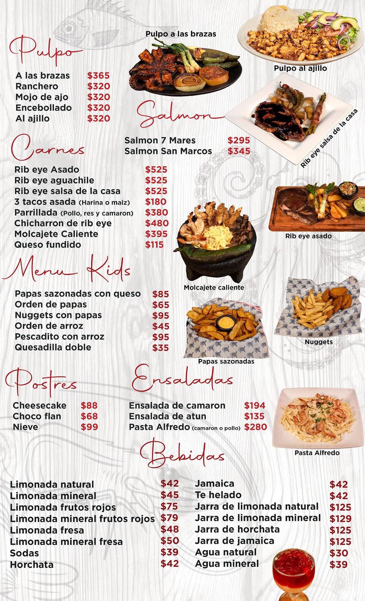 Carta del restaurante Mariscos 7 Mares, Heroica Nogales, Avenida ...